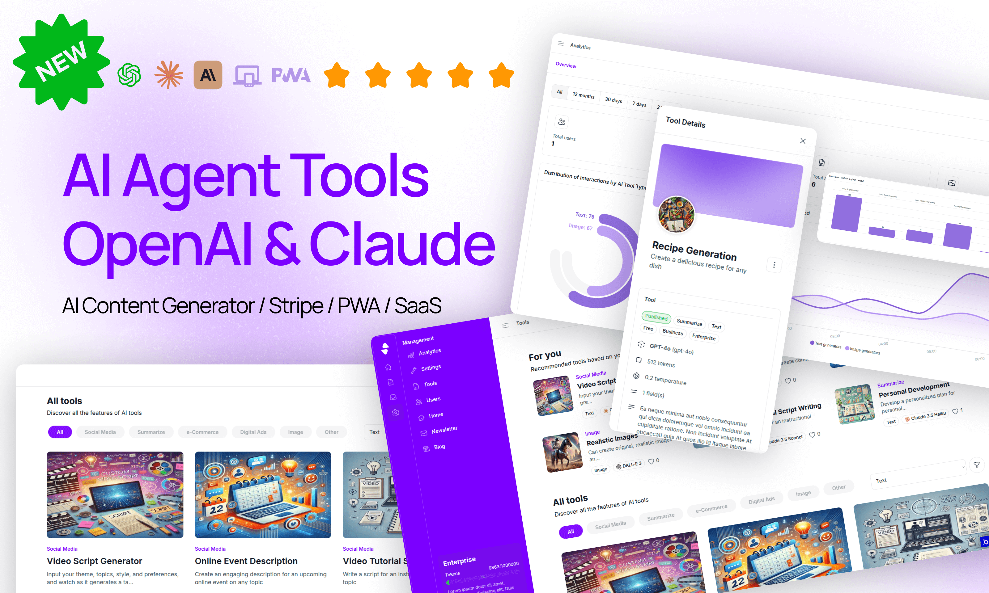 AI Agent Tools:OpenAI & Claude Template | Bubble